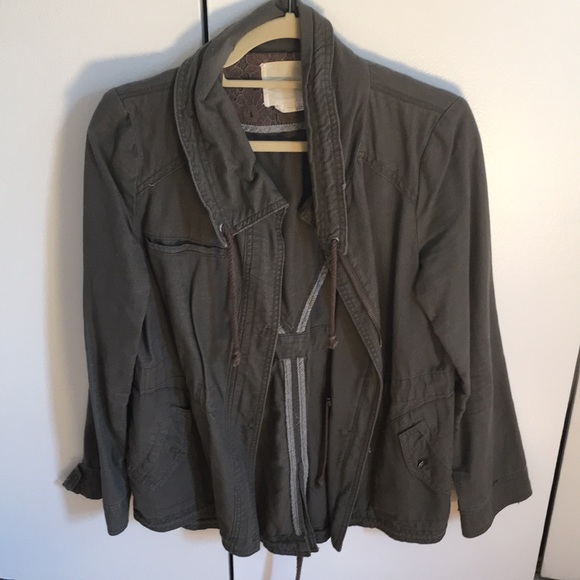 Anthropologie | Jackets & Coats | Womens Hunter Green Fall Coat W ...